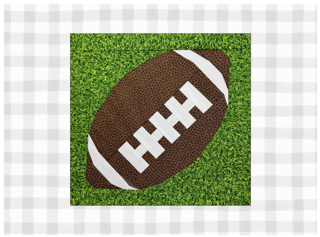 Football FPP Pattern | Paper Pieced Sports Quilt Block | 3 Sizes ...