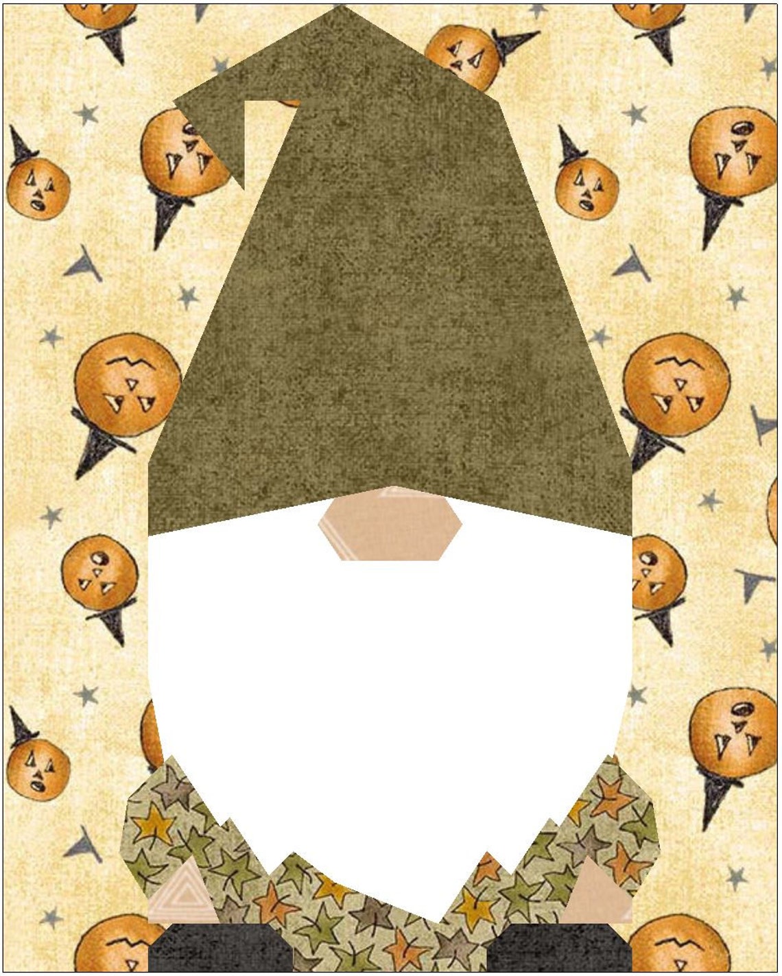 Gnome bodkin FPP Pattern 8x10 Block Foundation Paper Piecing Pattern ...