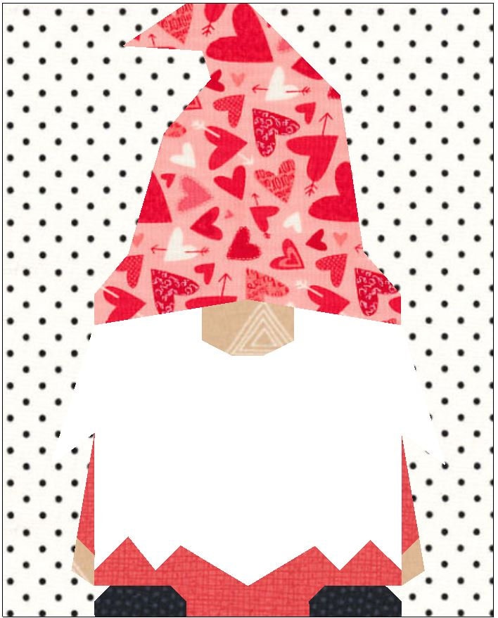 Alfwin the Gnome FPP Pattern | 8”x10” Foundation Paper Pieced Quilt ...