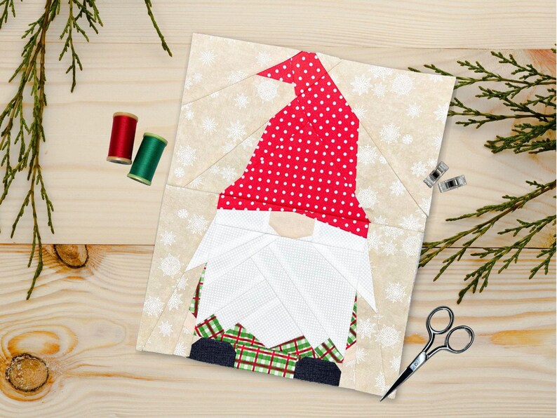 Gnome Bundle FPP Quilt Block Patterns | 3 Versions | Digital Download ...