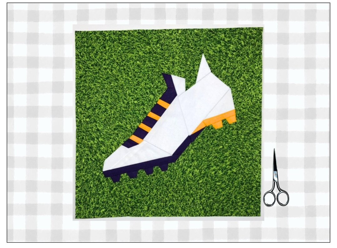 Sports Cleat FPP Pattern | Paper Pieced | Quilt Block | Digital ...