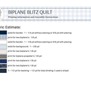 Biplane Blitz FPP & Quilt Pattern | Finished Size: 42"x48" | Foundation ...