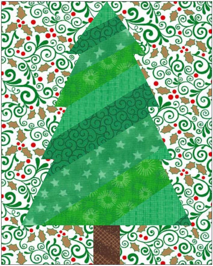 Pine Tree FPP Pattern | 2 Designs | Foundation Paper Pieced Quilt Block ...