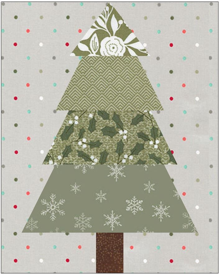 Pine Tree FPP Pattern | 2 Designs | Foundation Paper Pieced Quilt Block ...