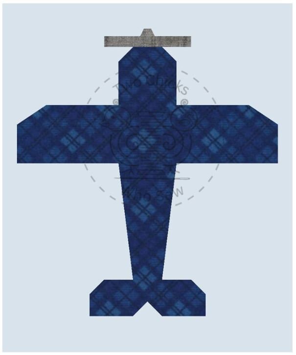 Biplane Blitz FPP & Quilt Pattern | Finished Size: 42"x48" | Foundation ...