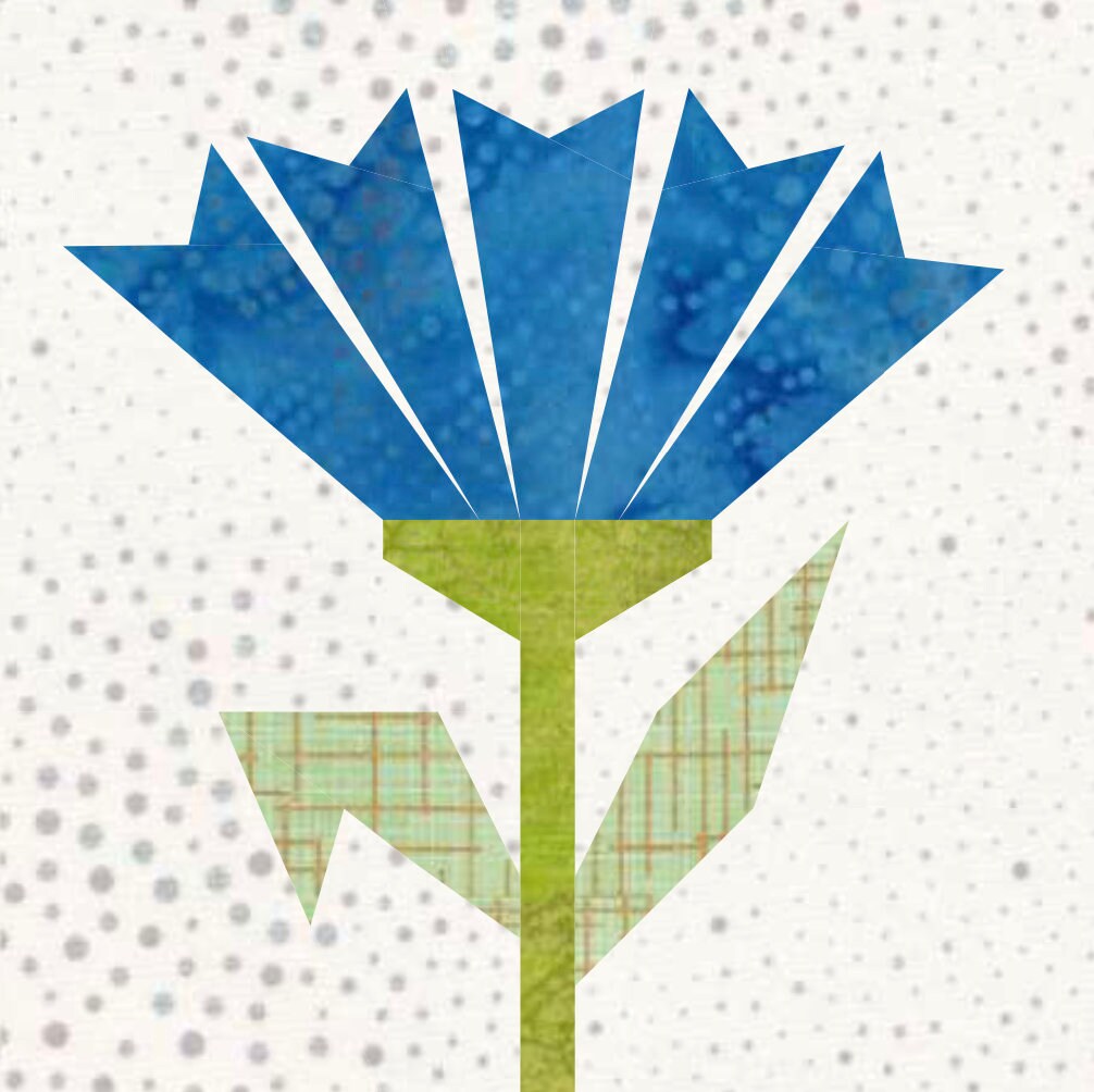 Fire Flower Digital FPP Pattern, Foundation Paper Piecing Instant ...