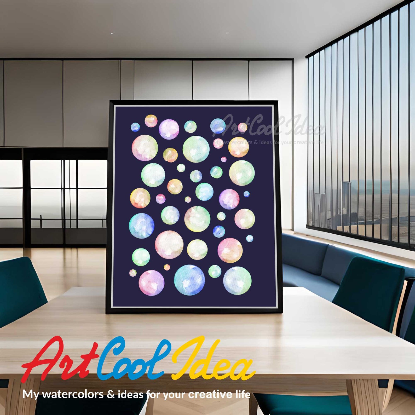 Bubble Watercolor Clipart Set, Soap Bubbles, Digital Paper ...