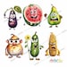 Cartoon Veggies, Clipart Cute Angry Vegetable Transparent Images Bundle ...