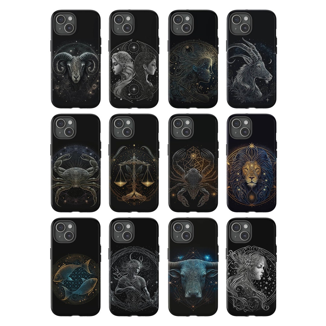 Horoscope Phone Case, Mystic Zodiac Cell Phone, Celestial Astrology ...