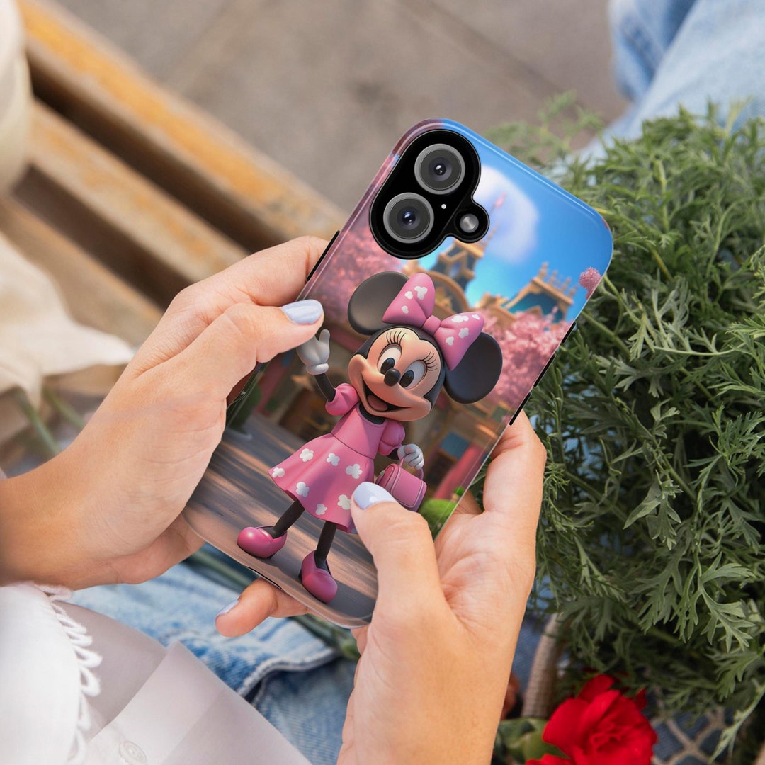 Cherry Blossom Minnie Mouse Phone Case, 3D Tokyo Disneyland Phone Cover ...