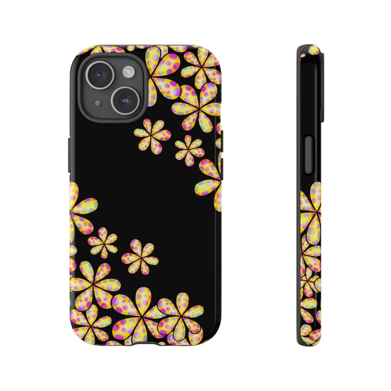 Retro Groovy Watercolor Flowers Phone Case, Spring Floral Aesthetic ...