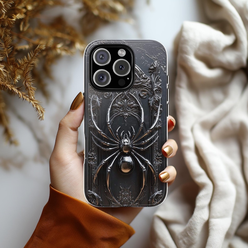 3D Dark Gothic Fantasy Spider Phone Case, Mystical Aesthetic Phone ...