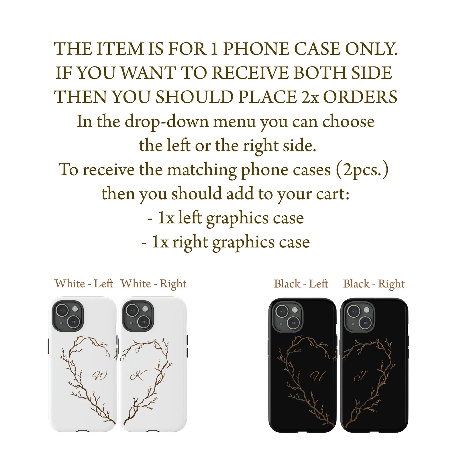 Personalized Matching Phone Case for Couples, Bride & Groom Cover ...