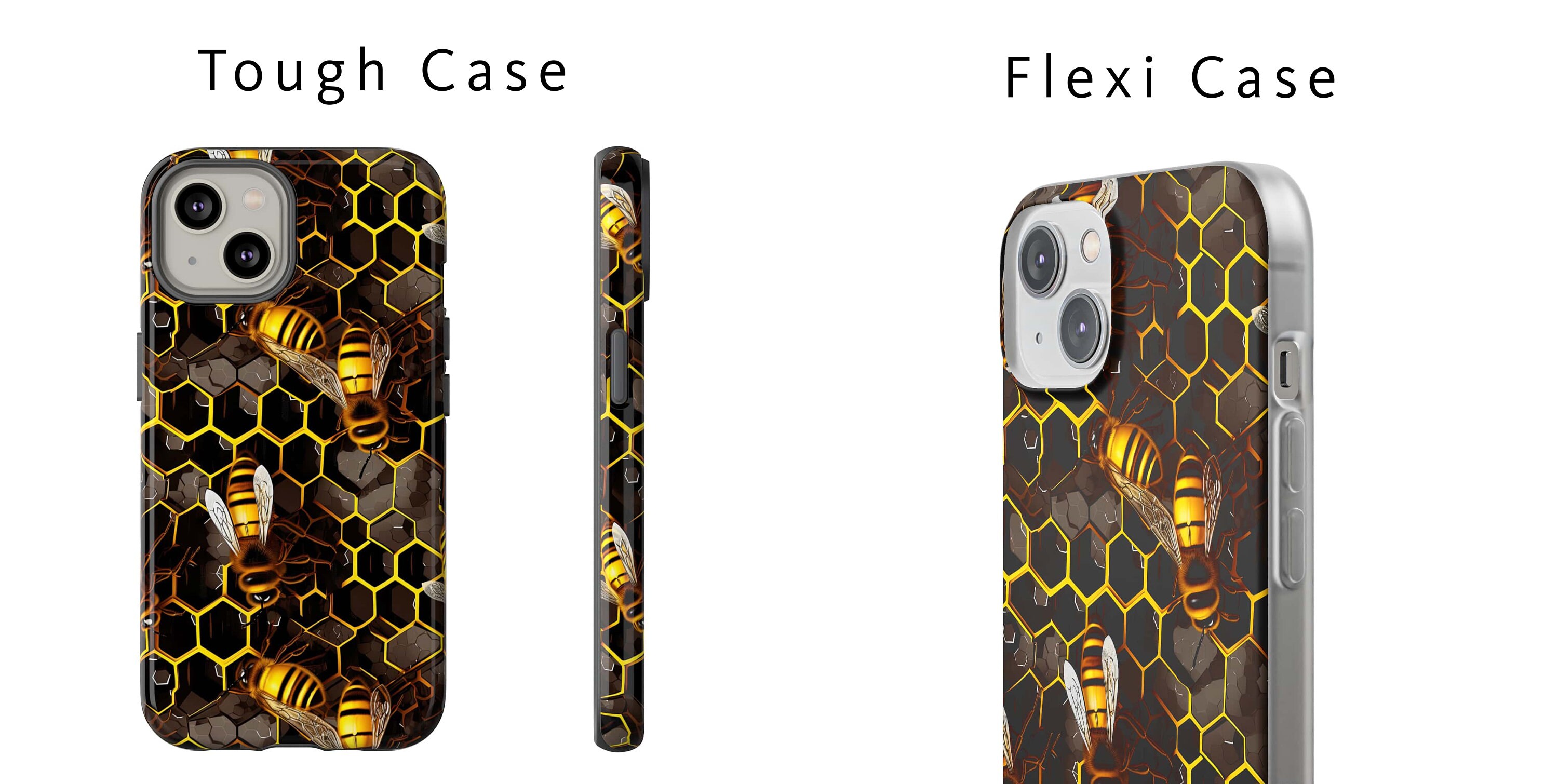 Bumble Bee Phone Case, Honeycomb Bees Phone Cover, Honey Bee Case for ...