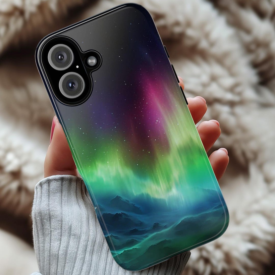 Aurora Borealis Northern Light Phone Case, Rainbow Colorful Case for ...