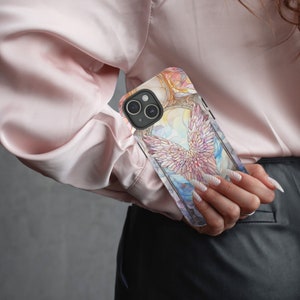 Stained Glass Angel Wings Phone Case, Aesthetic Phone Cover for iPhone ...