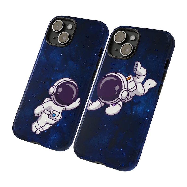 Astronaut Matching Phone Case for Couples, Spaceman Bride & Groom Cover ...