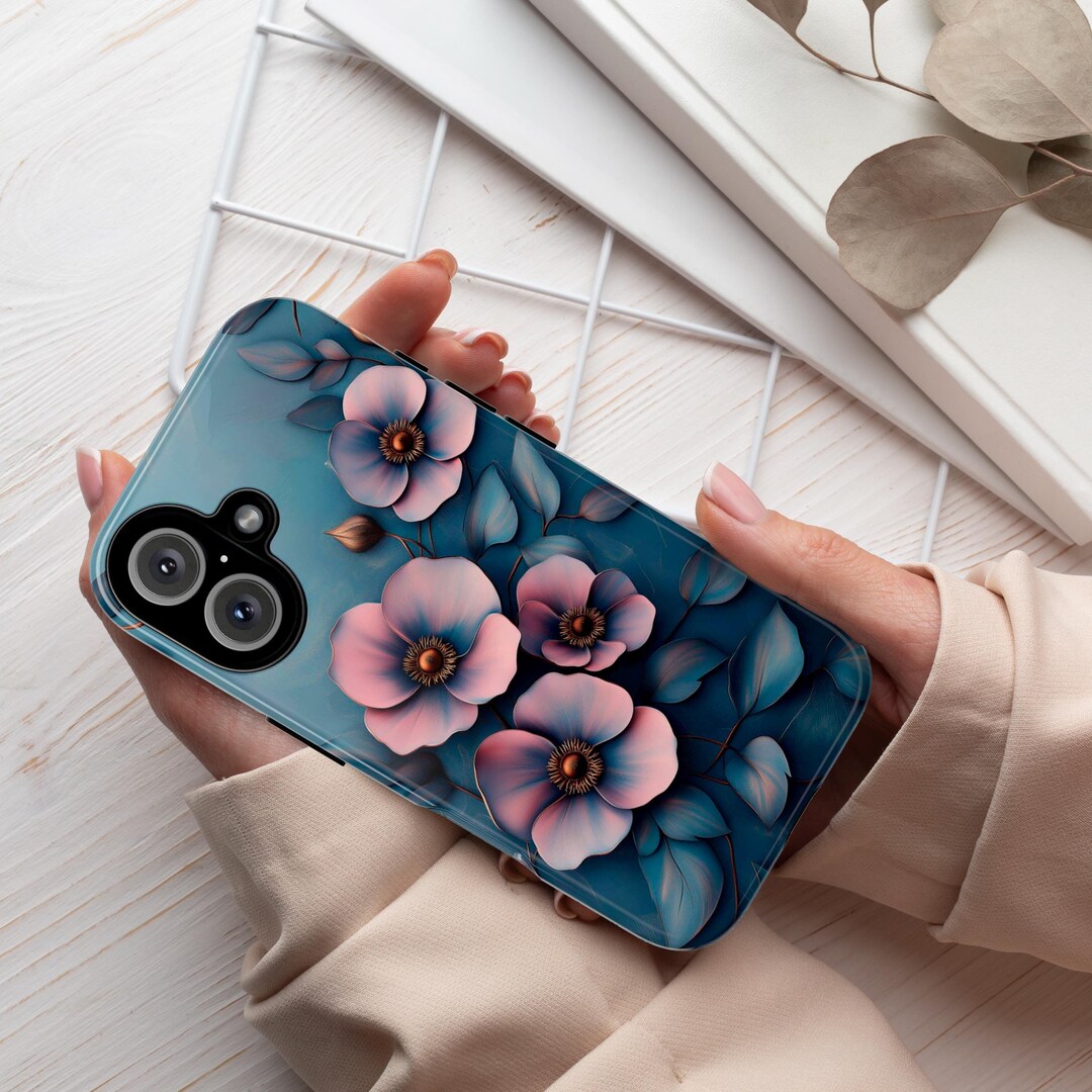 Elegant Pastel Anemones Phone Case - 3D Pale Pink Rose Phone Case ...
