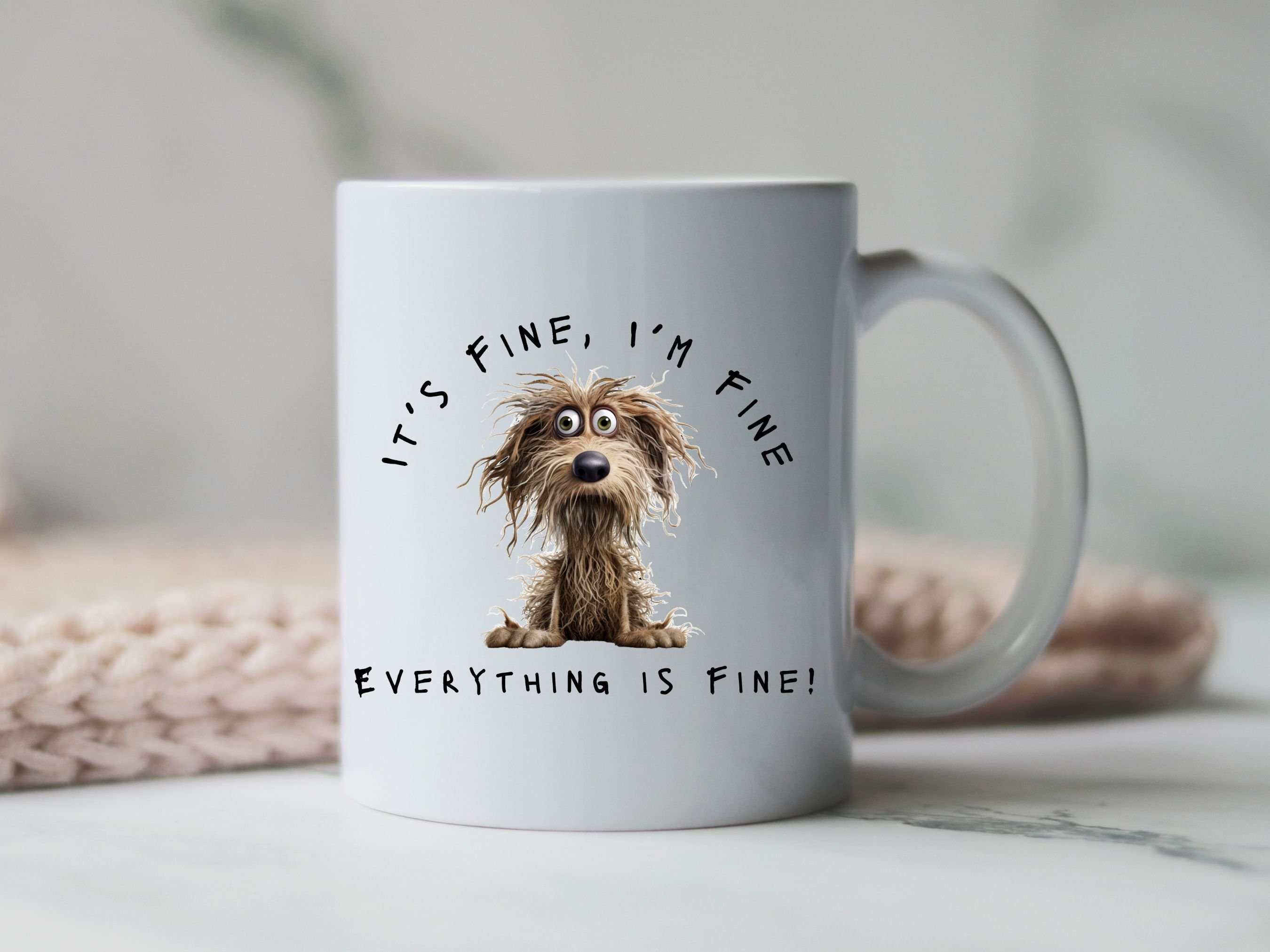 It's Fine I'm Fine Everything is Fine Dog SVG Cut File Fun Art Cricut ...