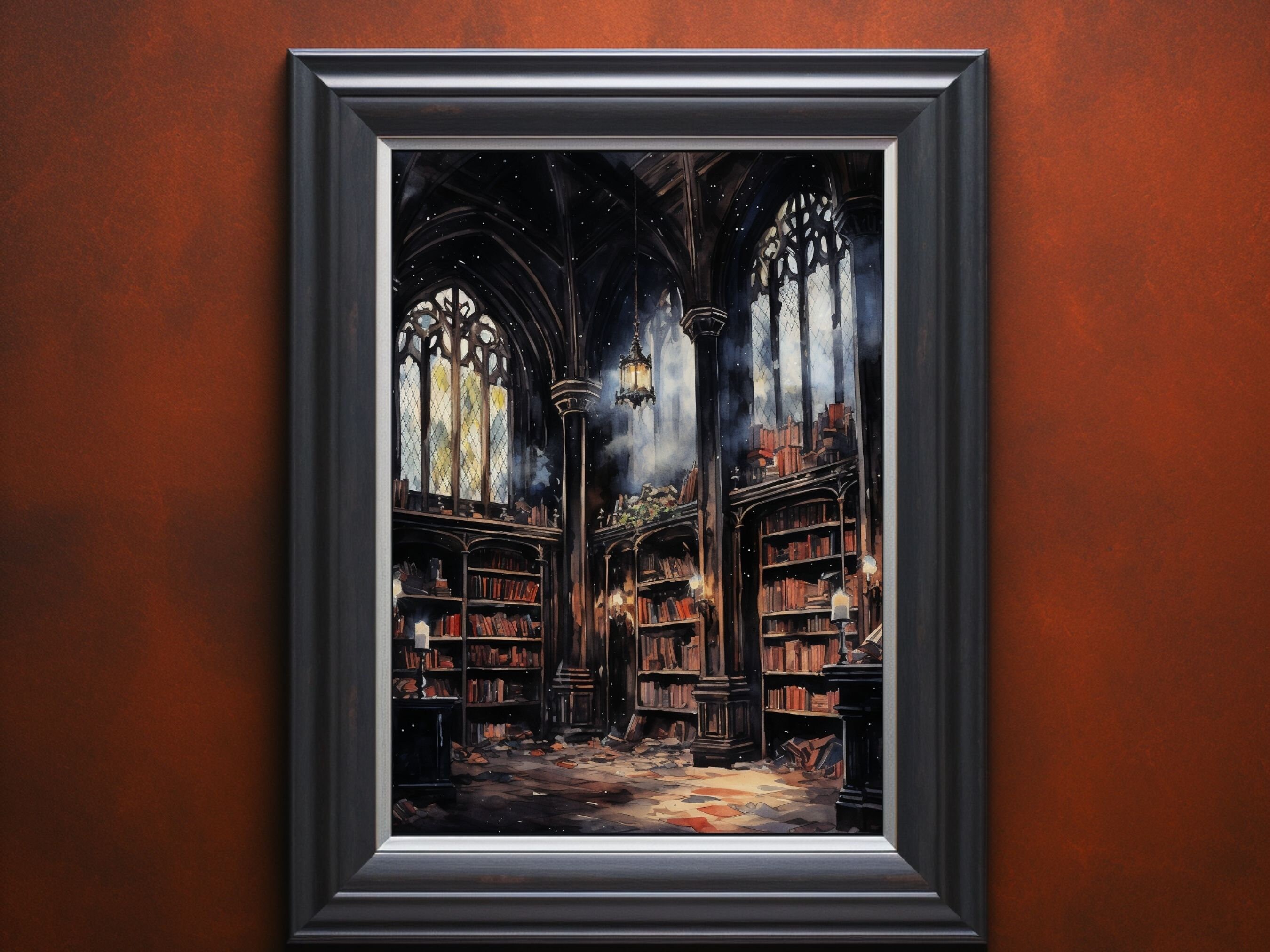 12 Haunted Library Wall Art Bundle, Halloween Wall Art, Ghosts, Spooky ...