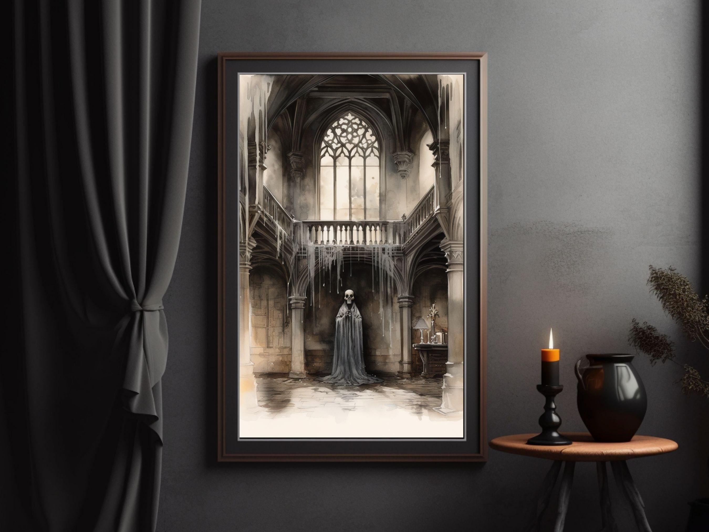 12 Haunted Library Wall Art Bundle, Halloween Wall Art, Ghosts, Spooky ...