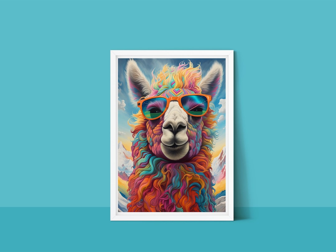 15 Rainbow Llama Dream Land Art Print Bundle | Digital Art | Printable ...