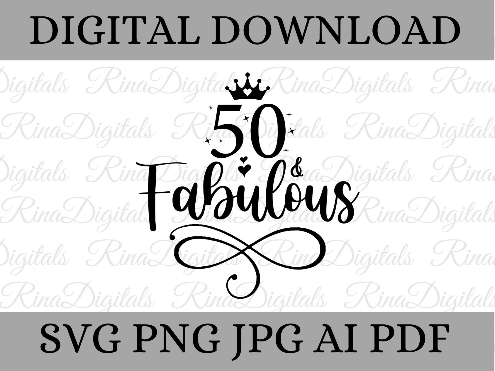 50 And Fabulous Svg 50th Birthday Svg 50th Svg Birthday Svg 50th