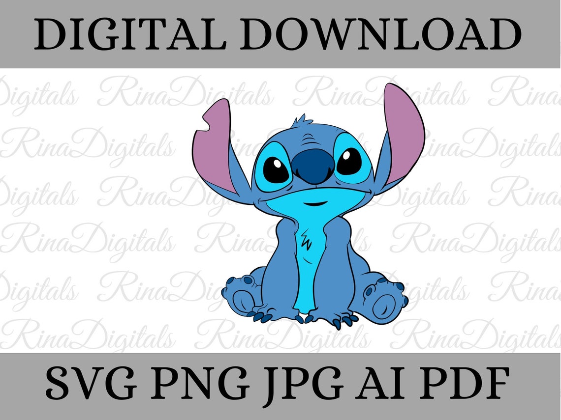 Stitch- #5 Transparent Background Svg, Png, Pdf, Dxf, Stitch SVG ...