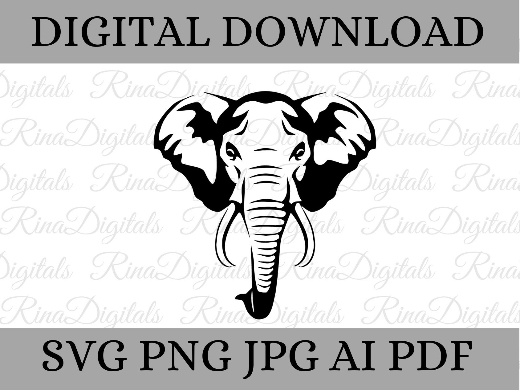 Elephant Head SVG, Elephant Tusks SVG, Ivory SVG, Elephant Fangs Svg ...