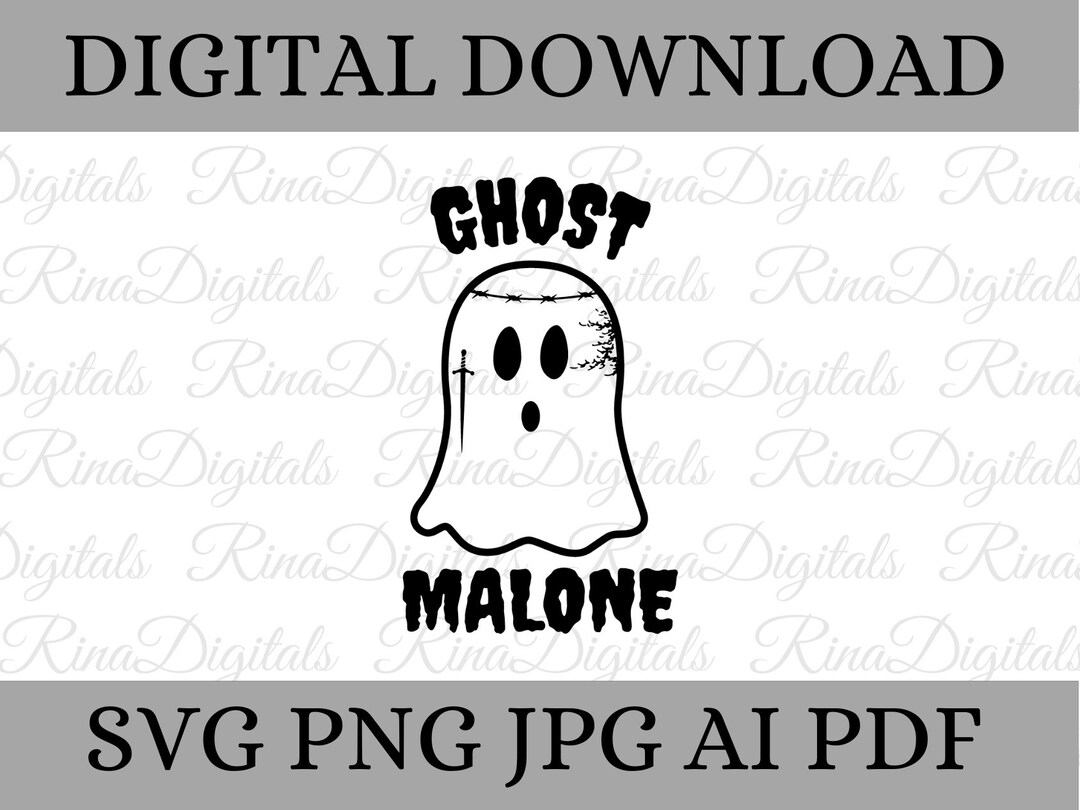 Ghost Malone SVG, Trendy Halloween Svg, 2023 Post Malone Svg, Ghost ...