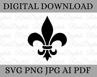 Saints Fleur Svg, Saints Fleur Png, Vector Decal, Svg Files, Cricut ...