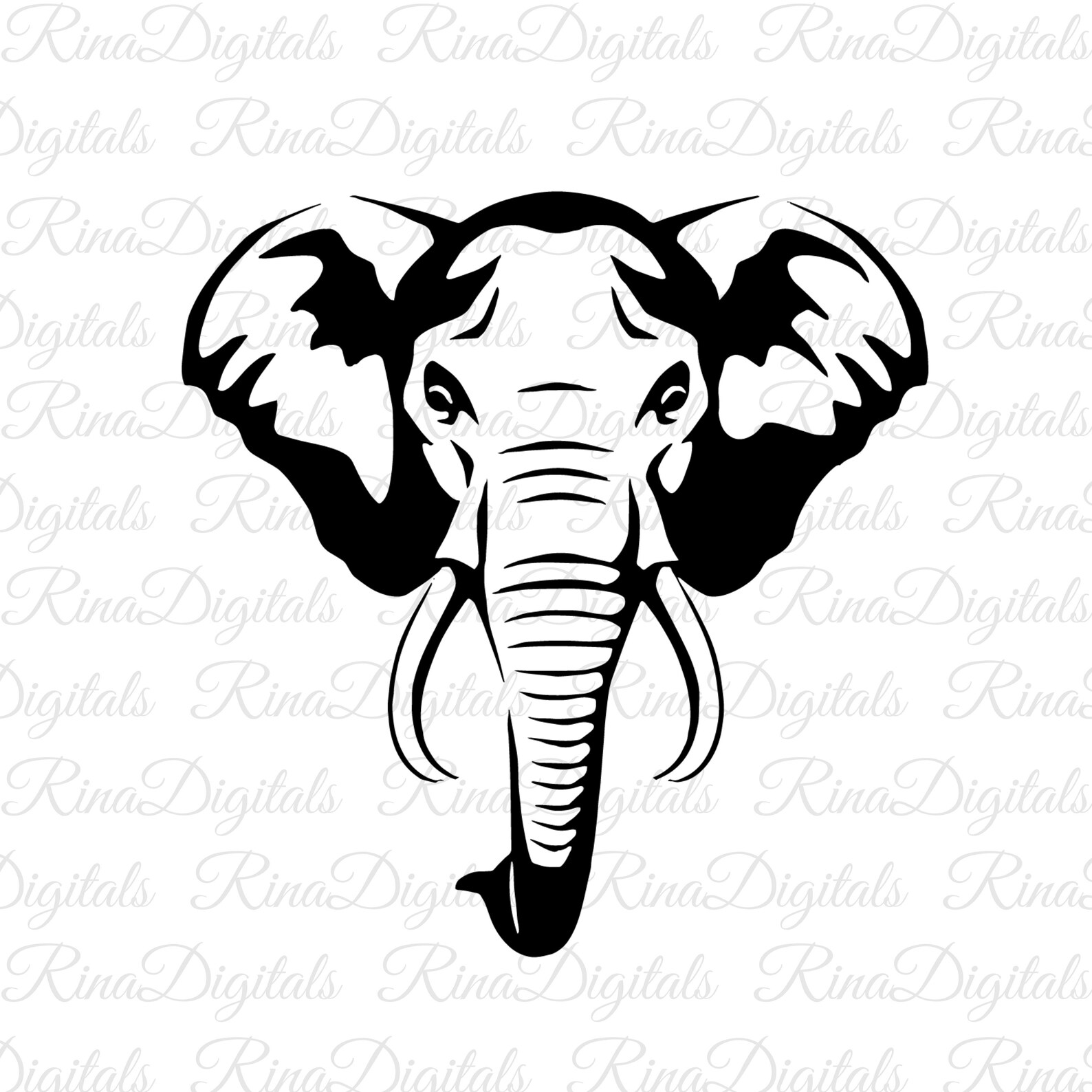 Elephant Head SVG, Elephant Tusks SVG, Ivory SVG, Elephant Fangs Svg ...