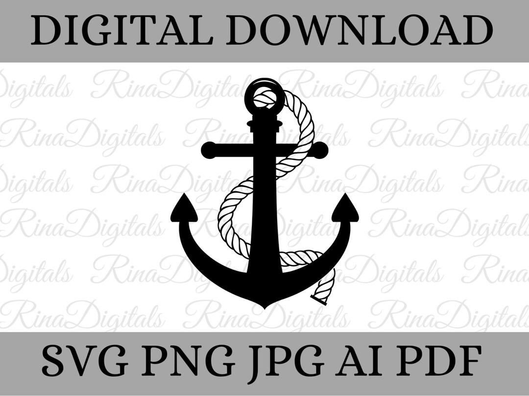Anchor Svg, Anchor Vinyl Decal - for Cars, Laptops, Sticker, Mirrors ...