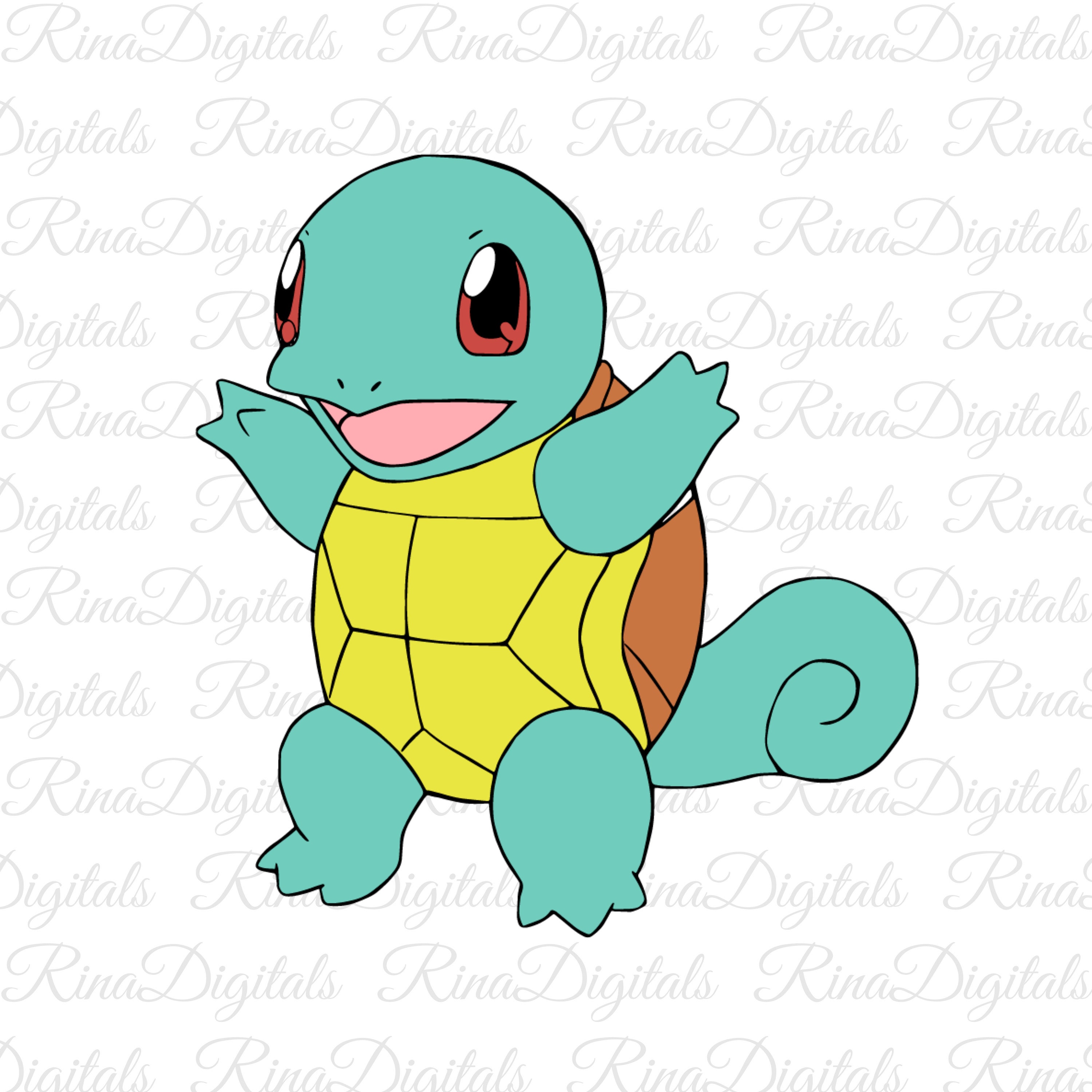 Squirtle SVG en capas, imágenes prediseñadas, cricut, archivo de corte ...