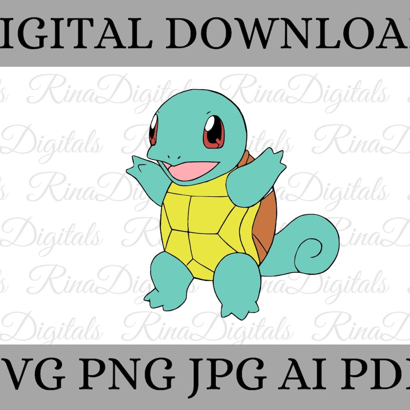 Squirtle Svg - Etsy