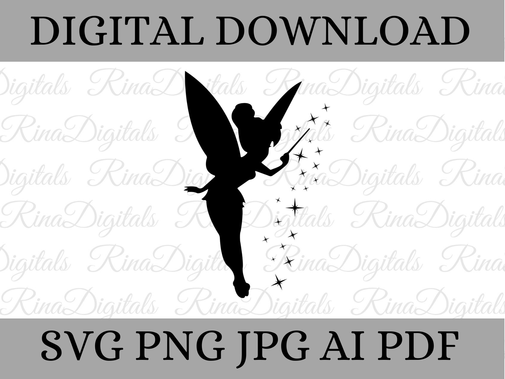 Tinker Bell Svg, Tinker Bell Clipart, Fairy Silhouette, Svg,png ...