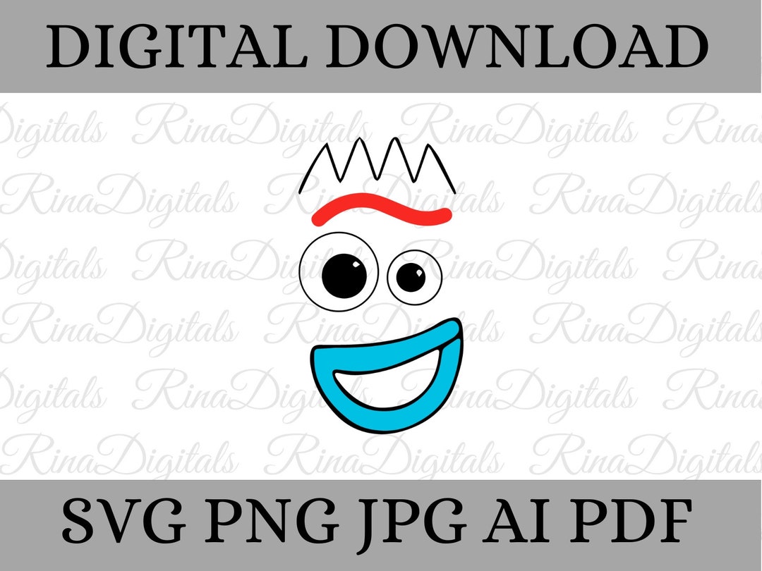 Forky_face_smiley_2_toy_story Svg Eps Pdf Png, Cricut, Cutting File ...
