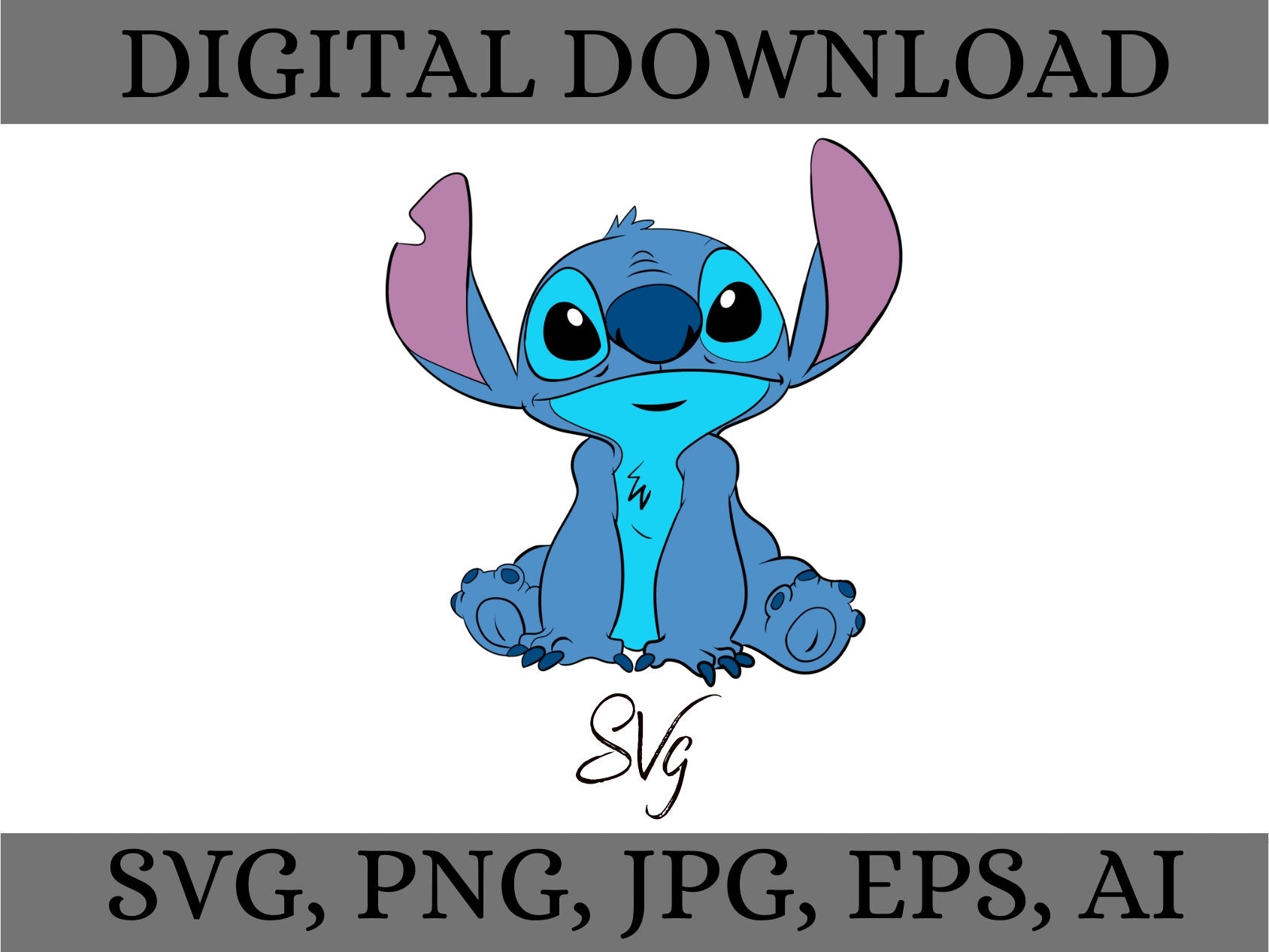 Stitch- #5 Transparent Background Svg, Png, Pdf, Dxf, Stitch SVG ...