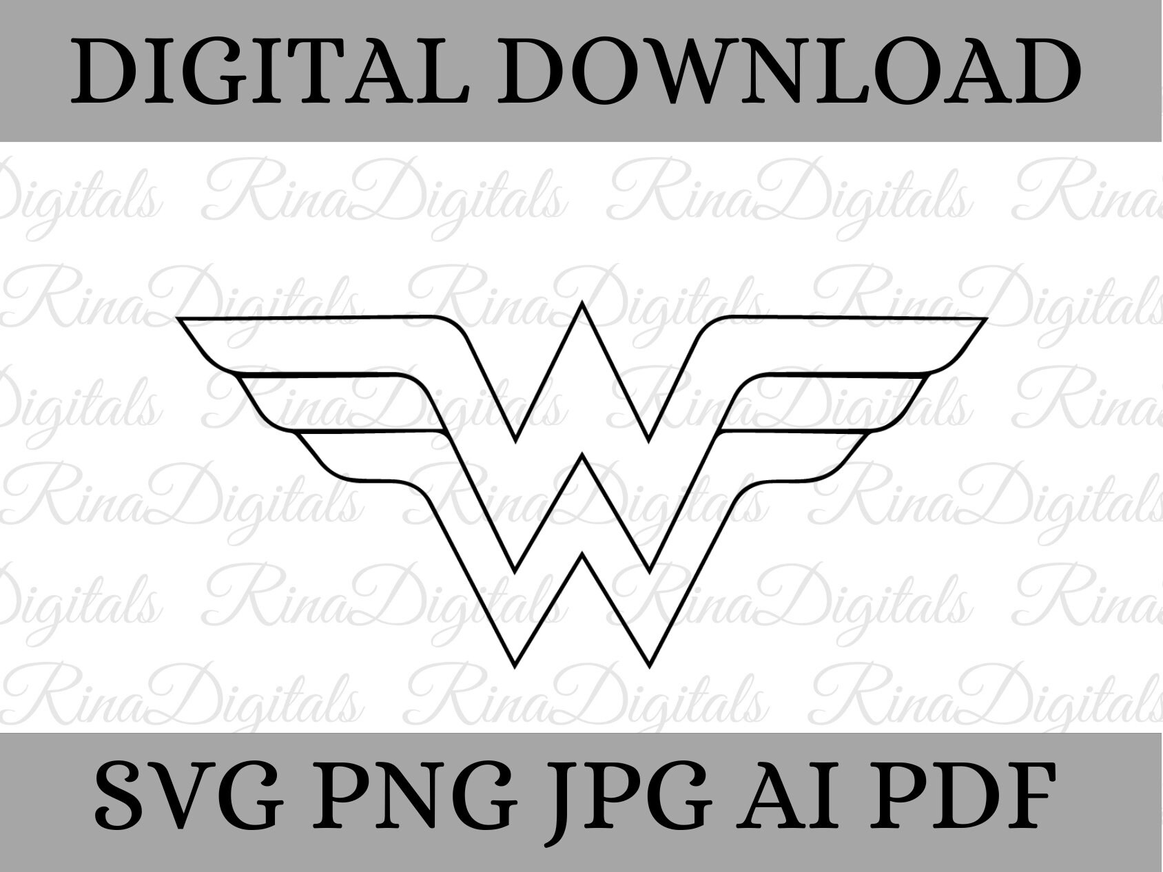 Wonder Woman Inspiration SVG 1 JPG PNG Archivo de corte para máquinas ...