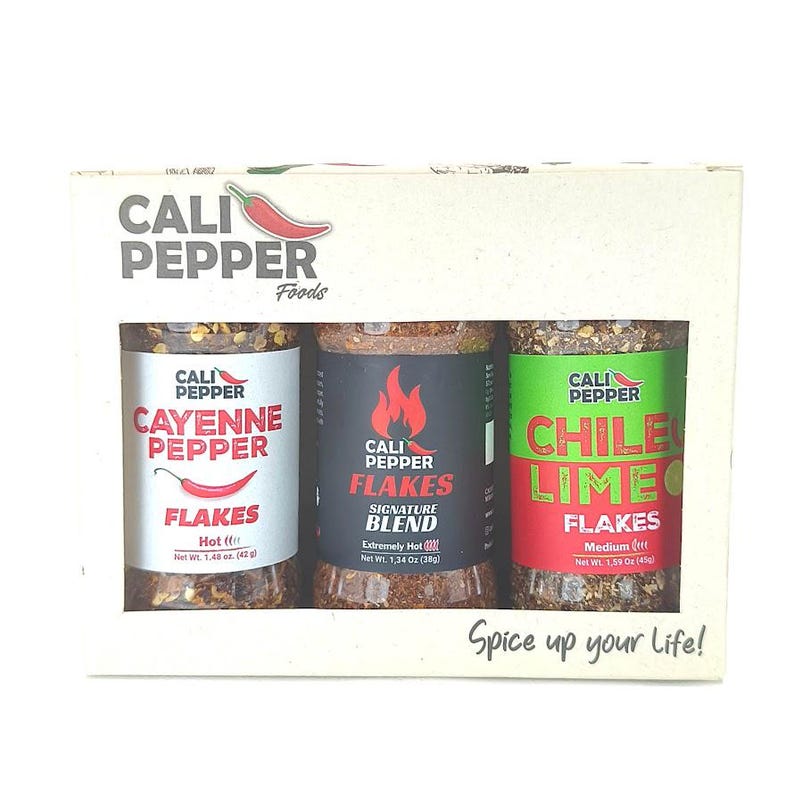 Cali Pepper Flakes 3-pack – Signature Blend "extremely Hot " + Everyday ...