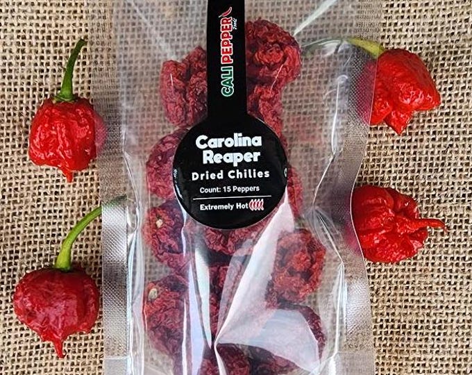 Carolina Reaper Dried Chilies - World's Hottest Chili Peppers ...