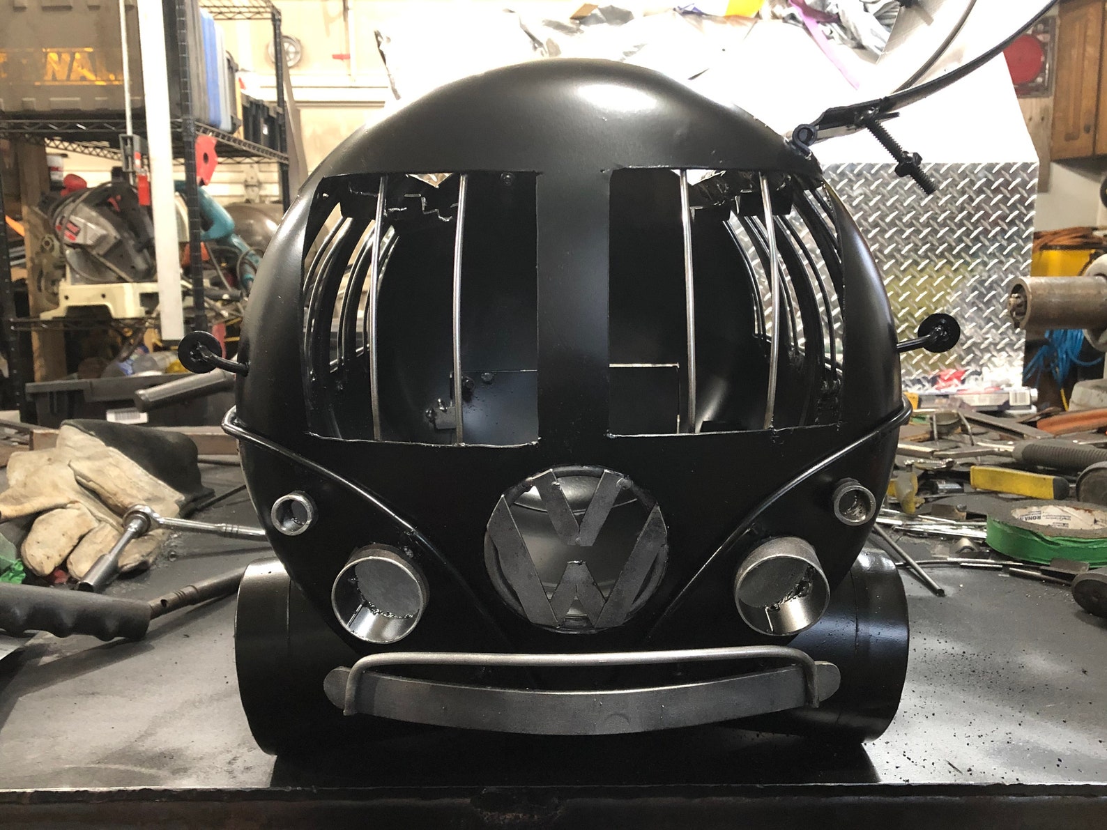 VW Bus Fire Pit/charcoal BBQ Combo. - Etsy