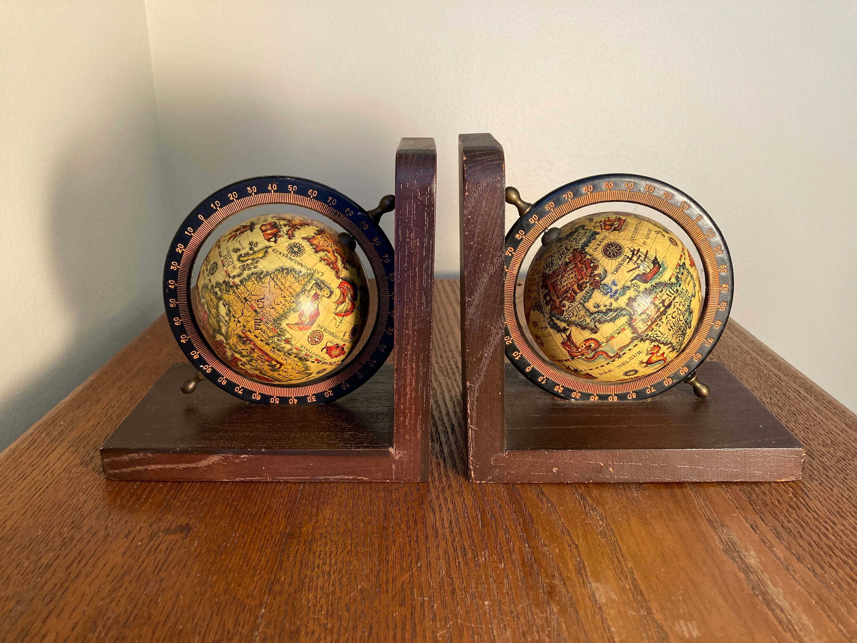 Gemstone Globe Bookends