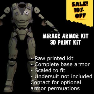 Mirage Armor 3D Print Kit - Etsy