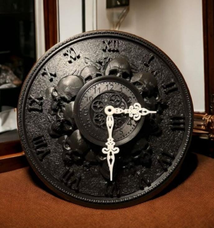 Skull Wall Clock|scary Gothic|terrifying Skull - Etsy