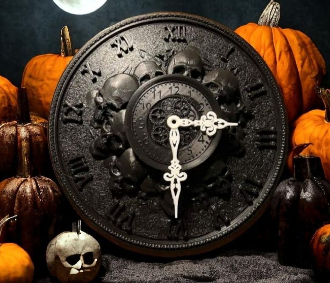 Skull Wall Clock|scary Gothic|terrifying Skull - Etsy