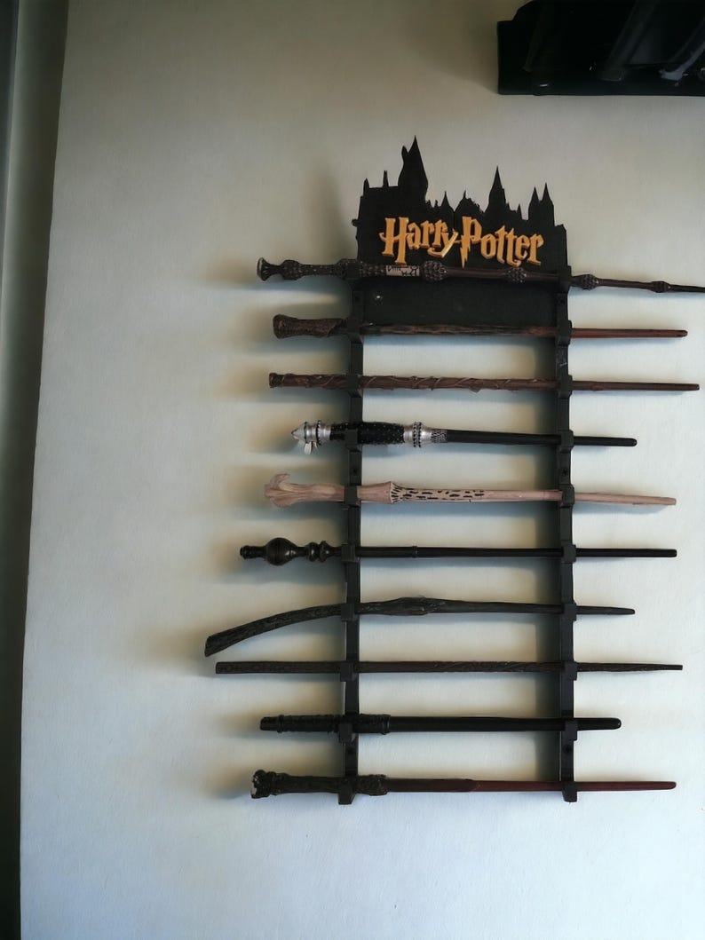 Little Wizard 10 Wand Wall Mount: 10 Wand Wall Display - Etsy
