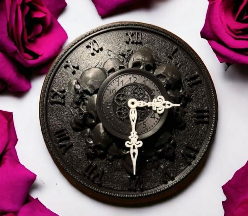 Skull Wall Clock|scary Gothic|terrifying Skull - Etsy