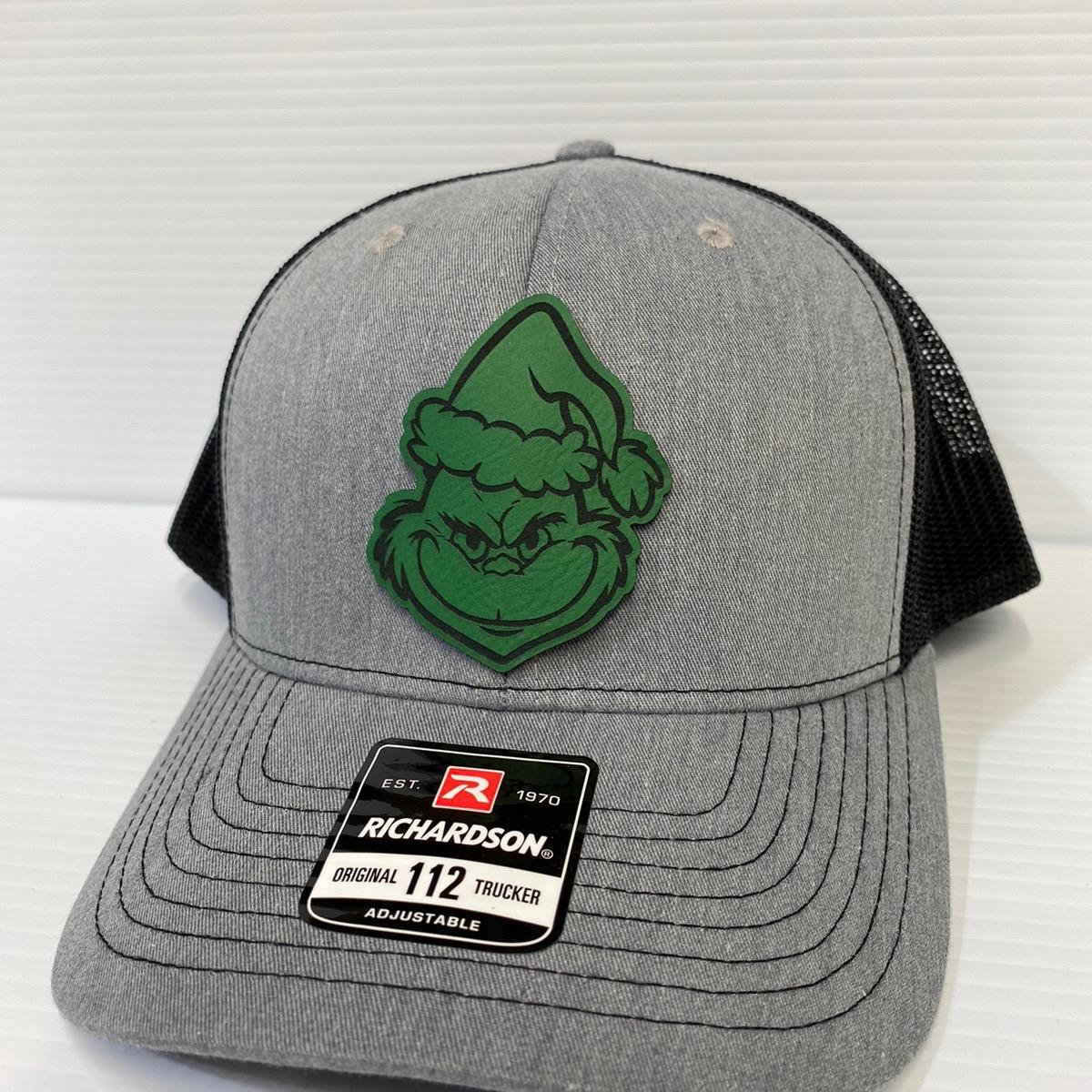 Grinch Face Leather Patch Hat Gift for Him Gift for Her Dr. Seuss ...