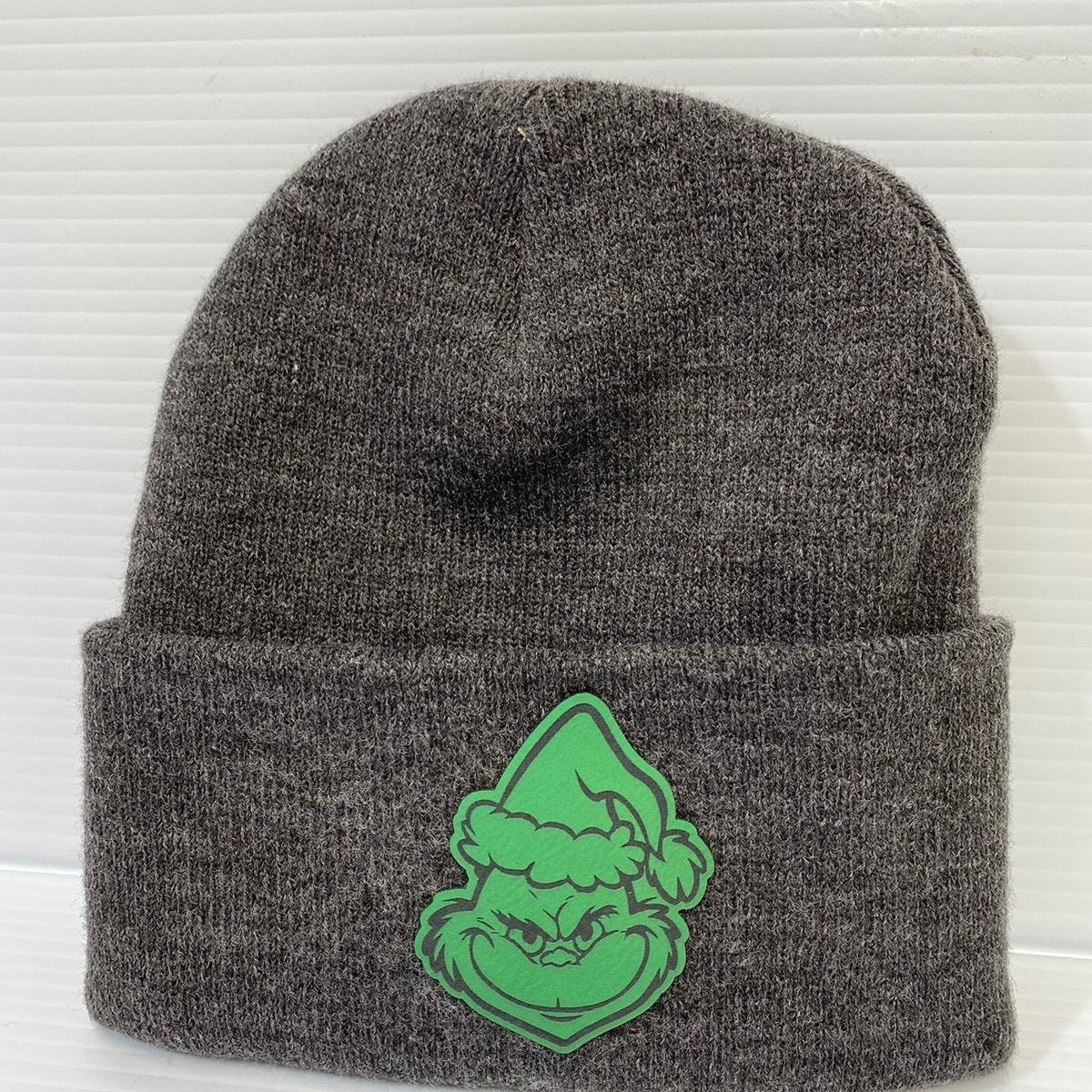 Grinch Face Leather Patch Hat Gift for Him Gift for Her Dr. Seuss ...